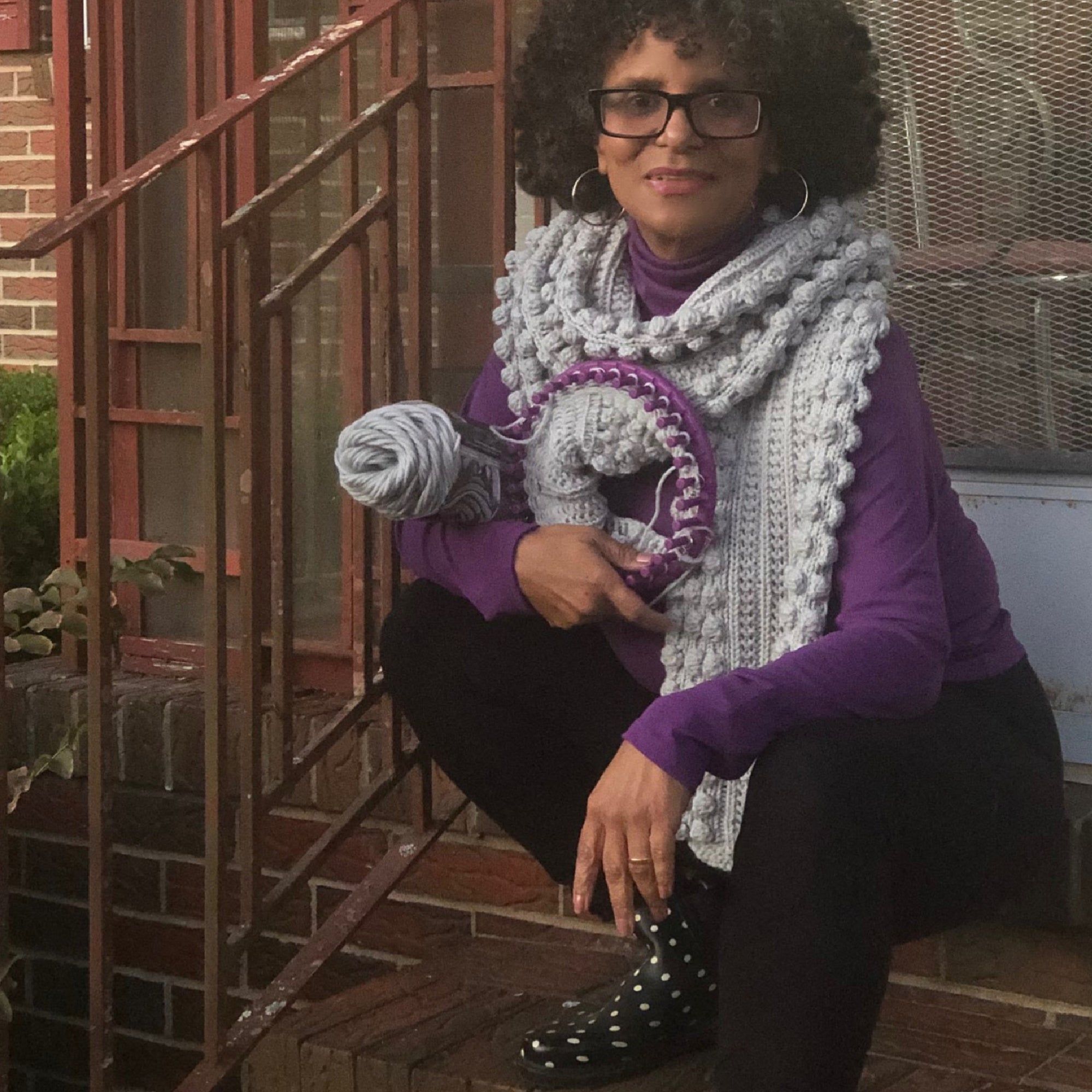 Loom Knit Bobbles Rib Stitch Scarf Pattern – Loomahat.Store