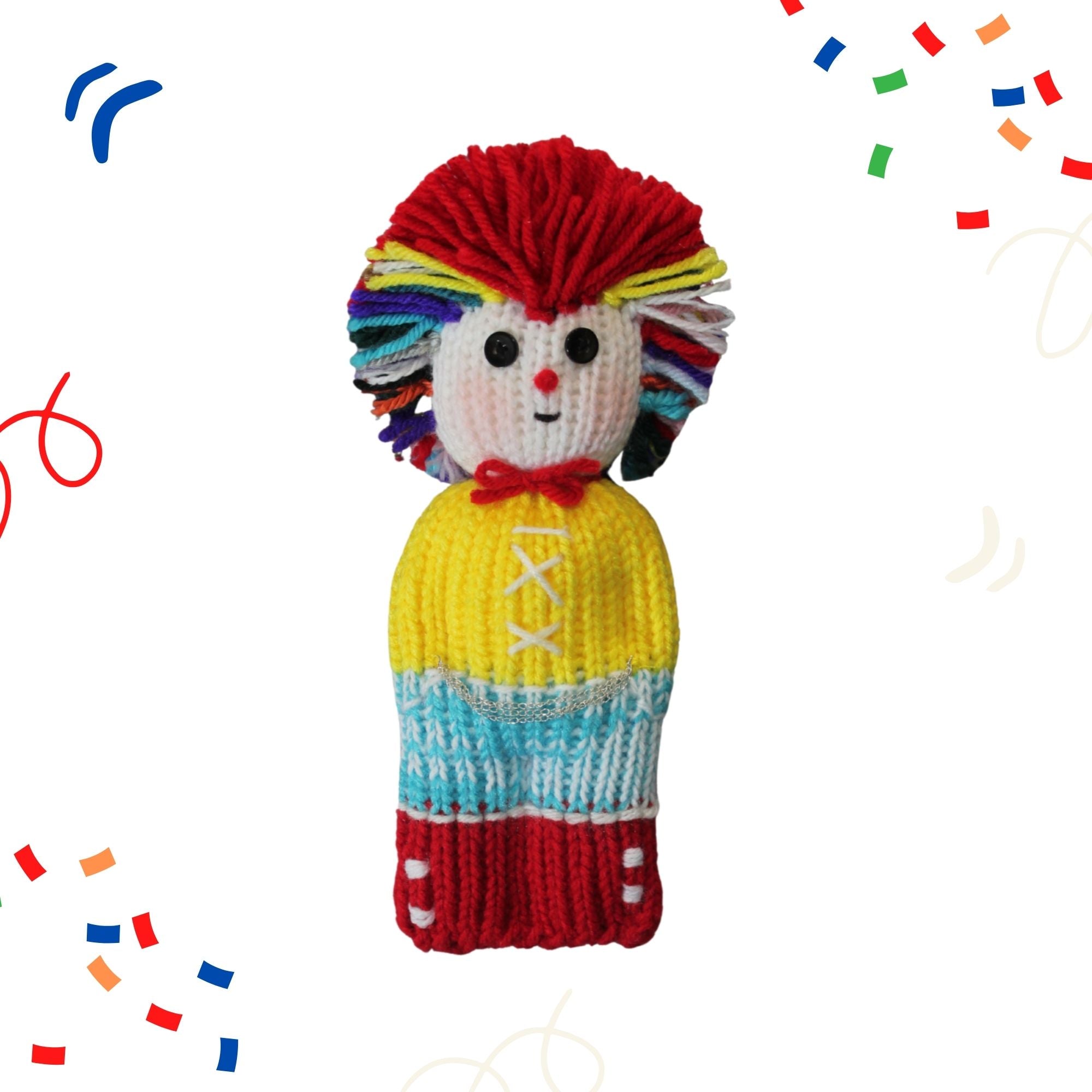 Loom Knit Clown Comfort Doll aka Izzy Duzuza Pattern – Loomahat.Store