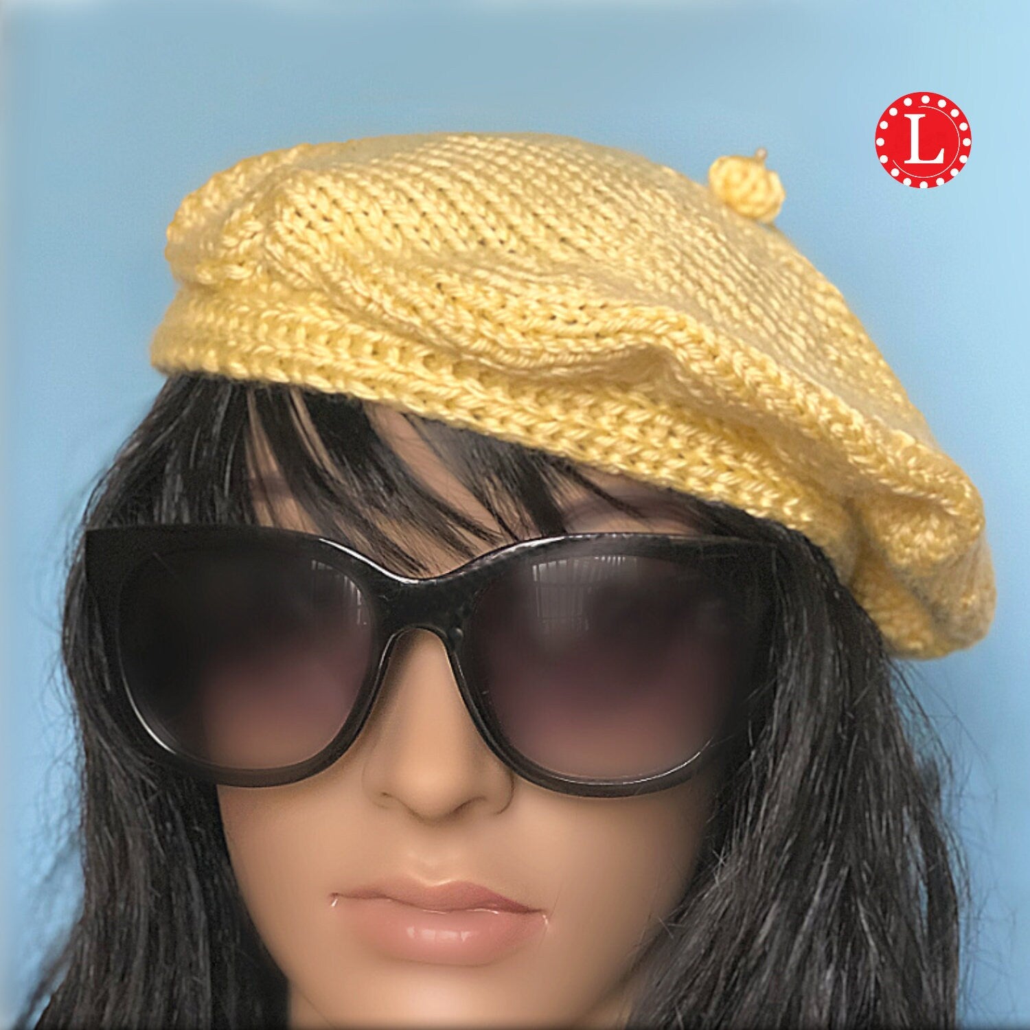 Loom Knitting Pattern Beret Hat Knit Flat on ANY Lrg Gauge Loom w 24 Pegs – Loomahat.Store